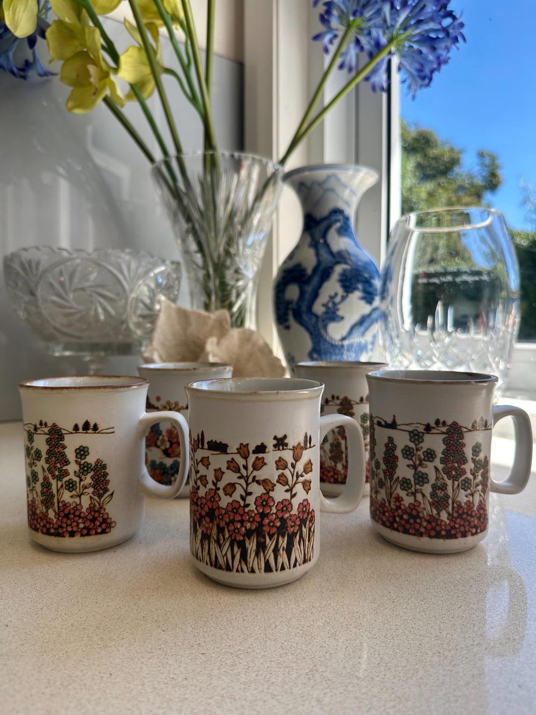 Scottish Dunoon Stoneware Mugs | Set of 5 Rare Design Stoneware Coffee ...