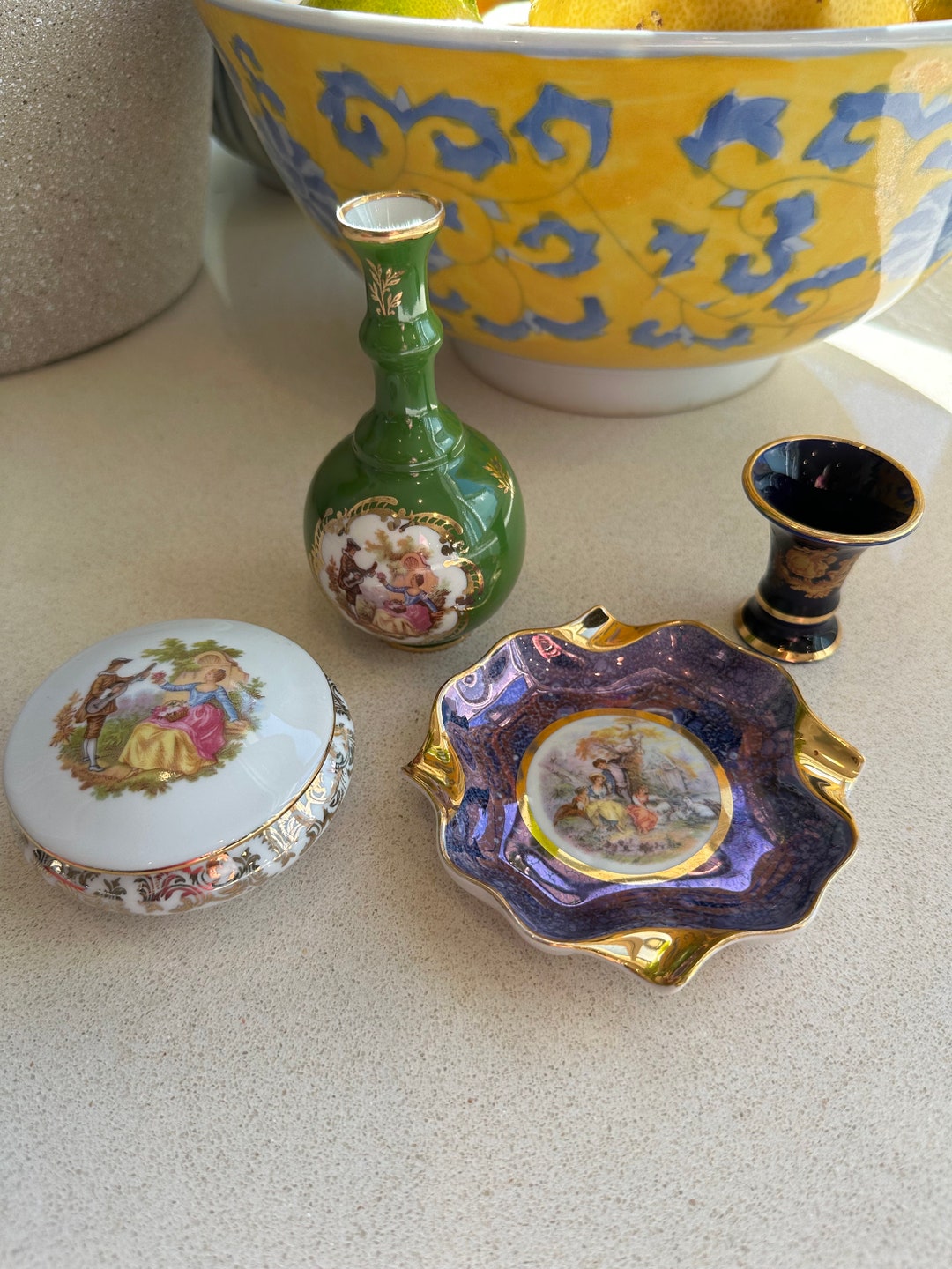 Limoges France Miniatures. Set of 4 Collectable Porcelain Minatures ...