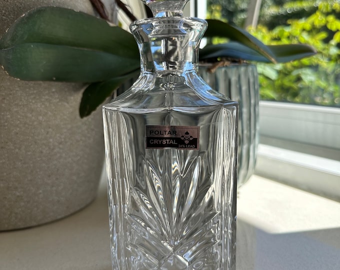 Poltar Quality Vintage Lead Crystal Whiskey Decanter Slovakia - Etsy