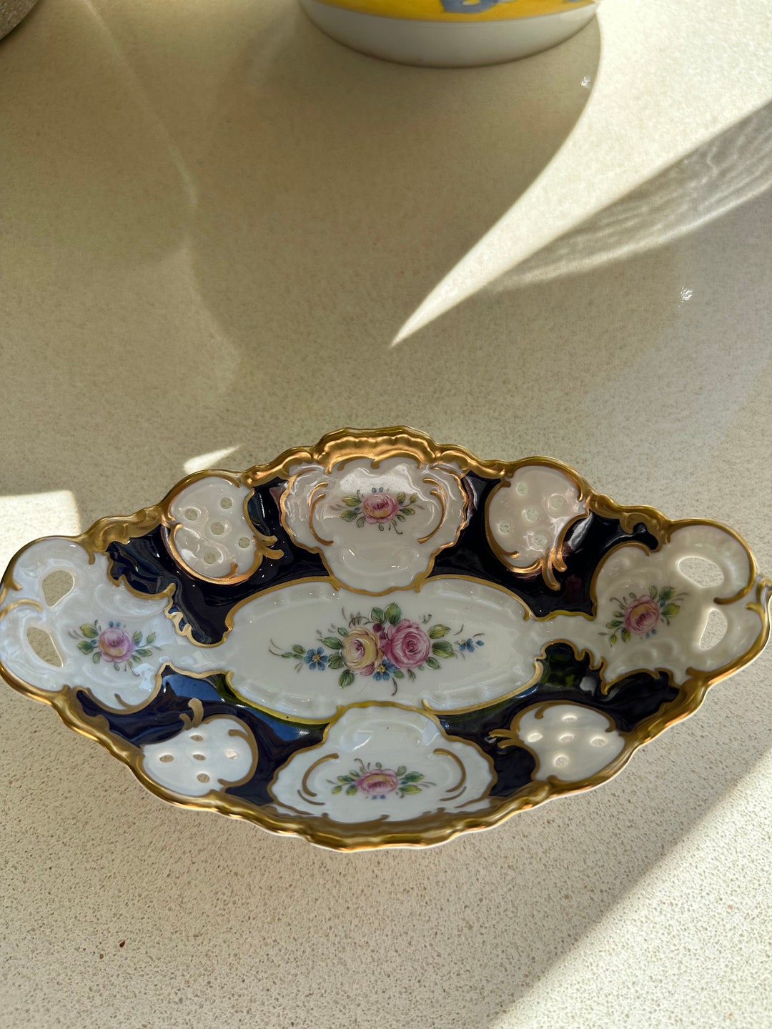 Lindner Germany Manufakturserie Blue Gold Bowl - Etsy