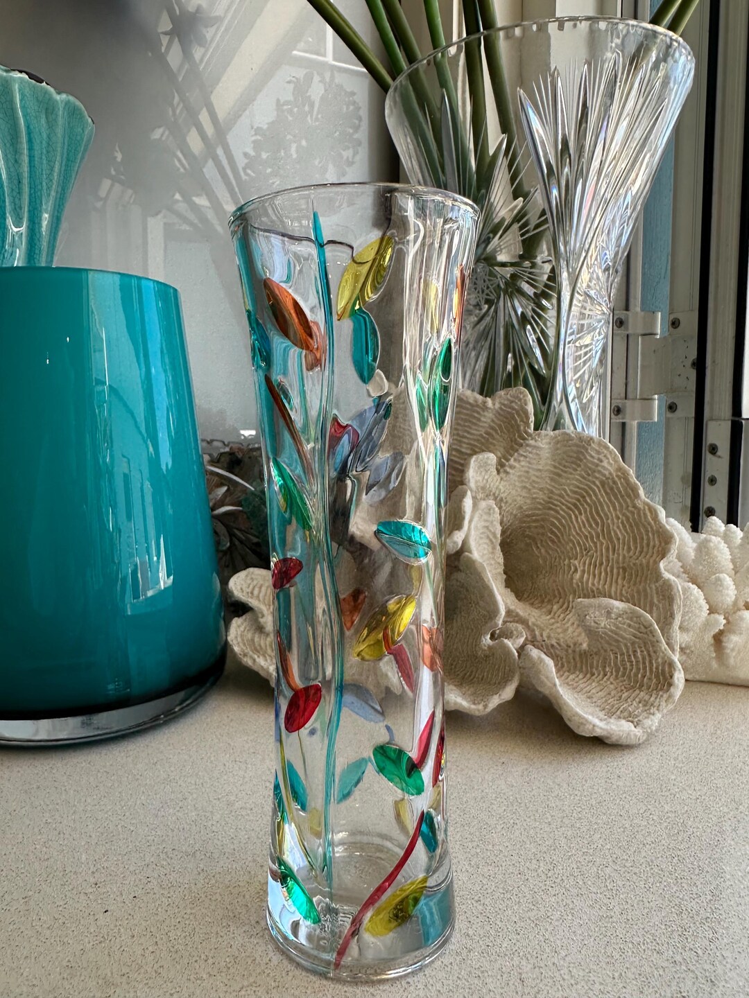 CC Zecchin Venezia Art Glass Vase • 18.5 Cm • Hand Decorated • Murano ...
