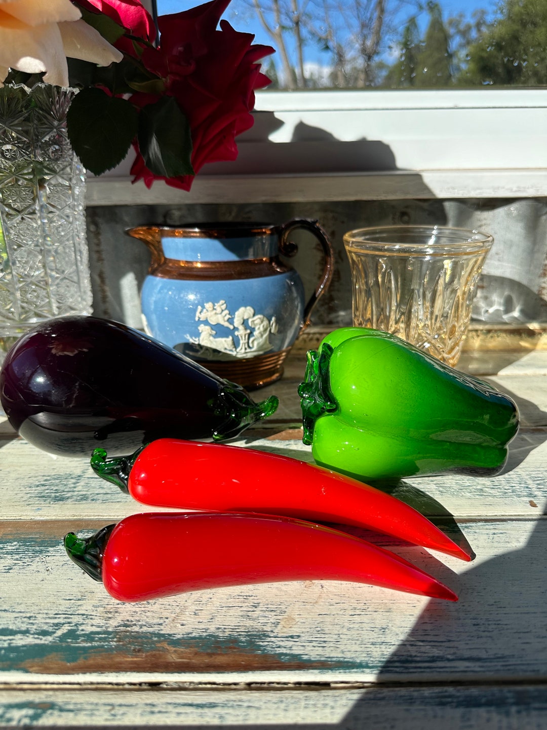 Art Glass Vegetables Murano Styled Glass Vegetables Hand Made Bright ...