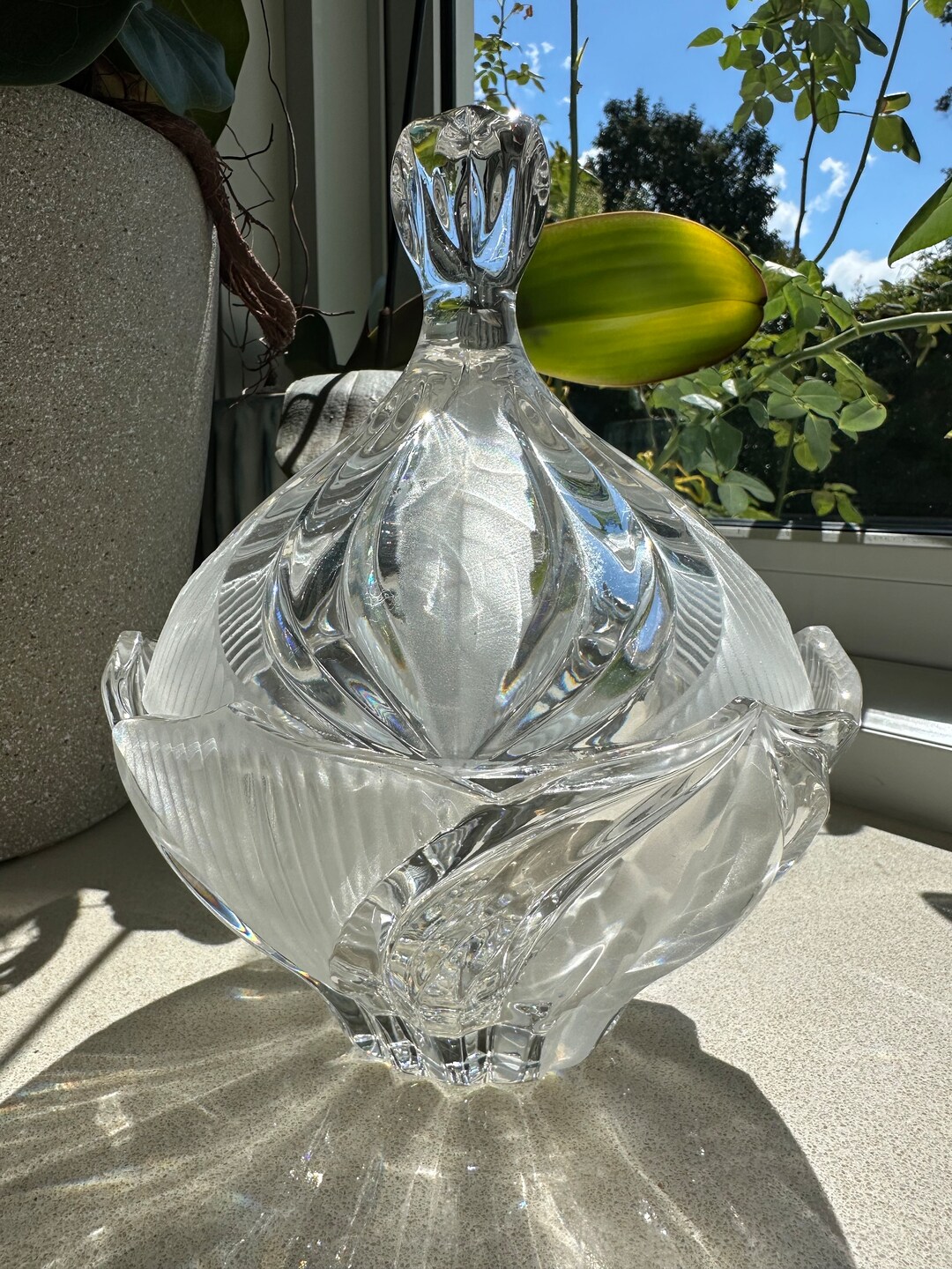 Crystal Lidded Candy Dish Vintage Heavy Crystal, Lolly Jar, Elegant ...