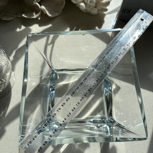 KROSNO CUBE BOWL - Thick Clear Glass Square Bowl - Conical 18 Cm Made ...