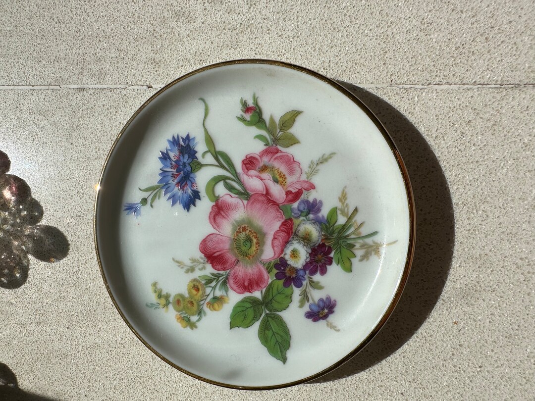 West German Furstenberg Mini Plate Floral Design - Etsy