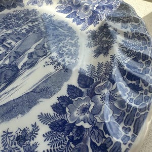 Classic Blue White English Plates Set of 3 Vintage Transferware Plates ...