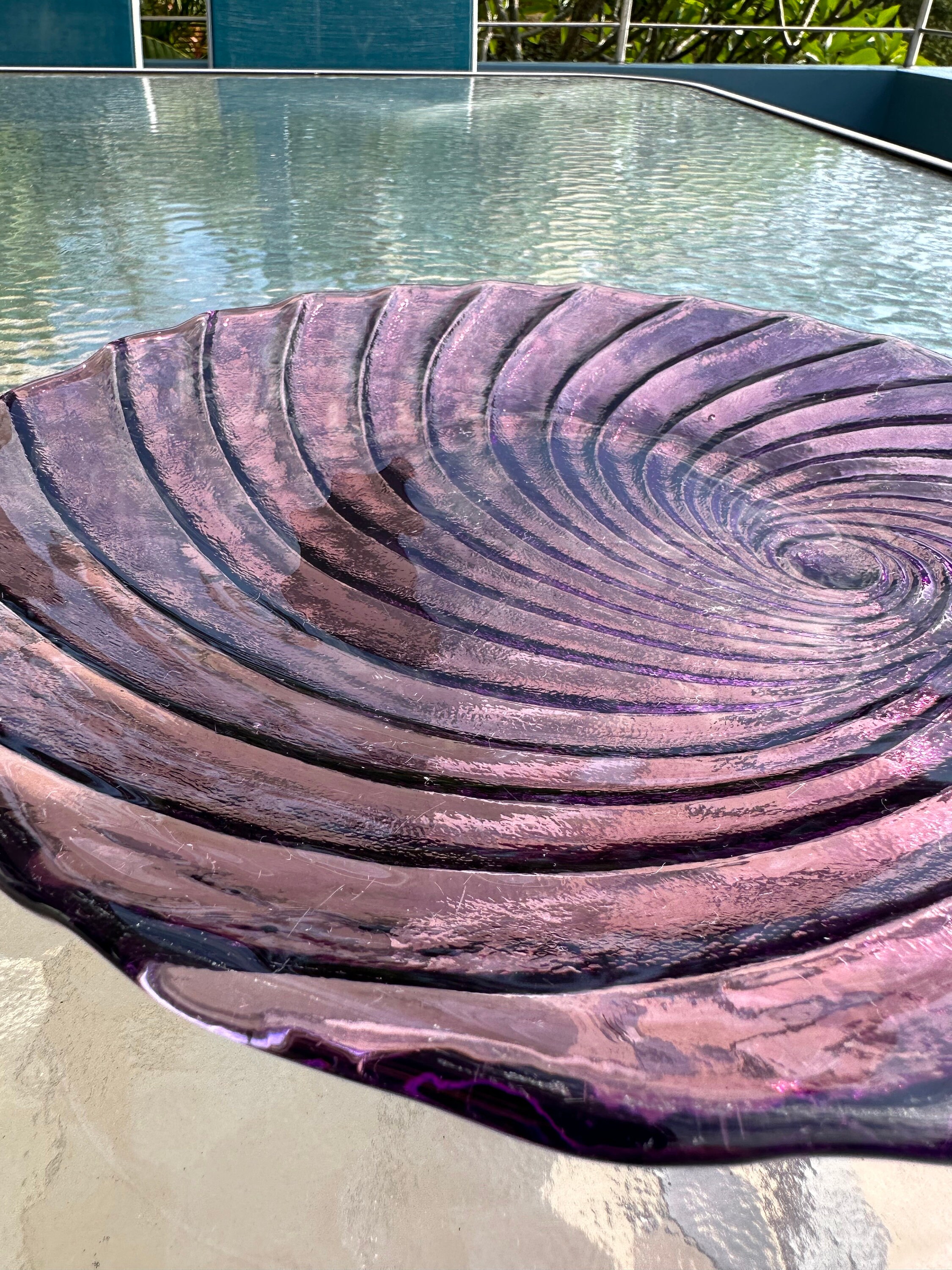 Italian Glass Serving Platter Retro Selezione Shell Platter - Etsy