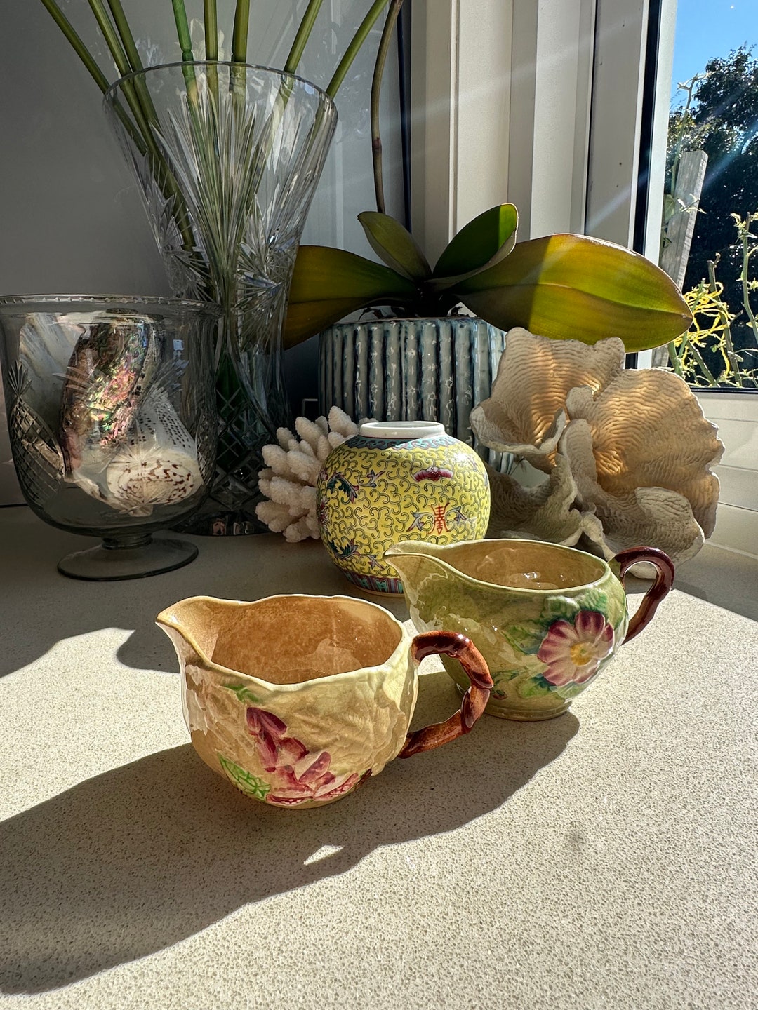 Carlton Ware Jugs Made in England, Australian Design - Majolica Style ...