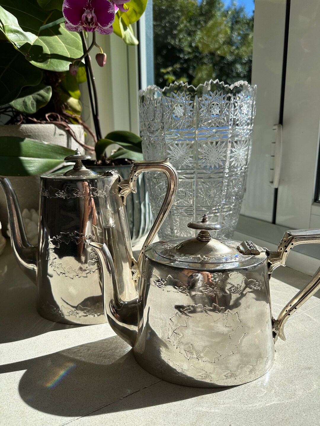 Antique Silver Plated Sheffield Teapots Matching (2) Made in England - Etsy