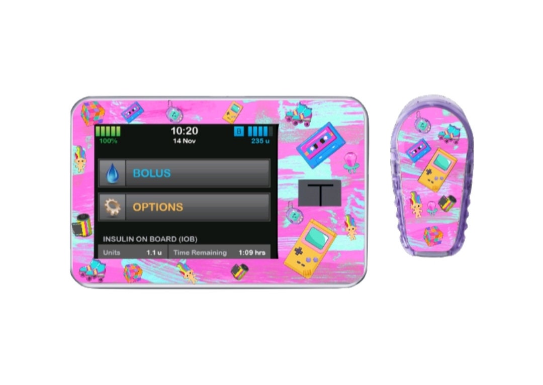 90's Nostalgia T Slim Pump Cover Stickers | Dexcom G6 Stickers ...