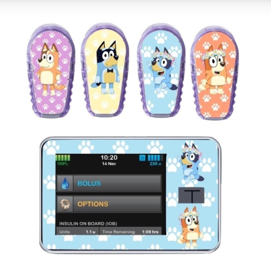 Cartoon Dog Family | T Slim Pump Cover Stickers | Dexcom G6 Stickers ...