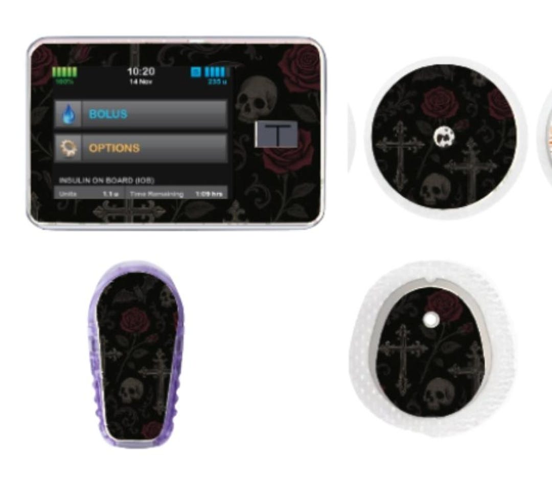 Gothic Style | T Slim Pump Cover Stickers | Dexcom G6 Stickers ...