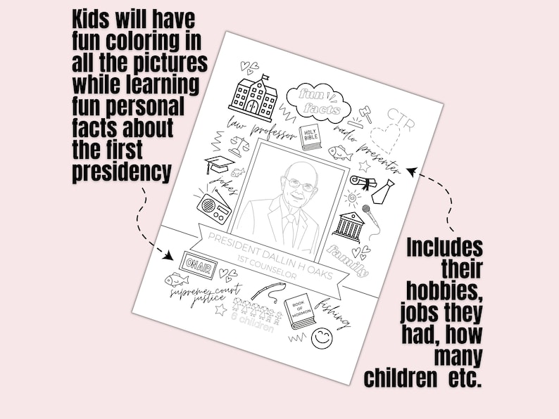 General Conference Coloring Page | LDS First Presidency | LDS Coloring ...