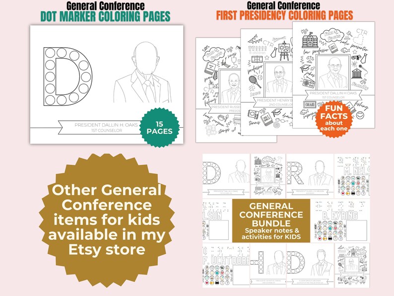 General Conference Speaker Notes for Kids | LDS First Presidency and ...