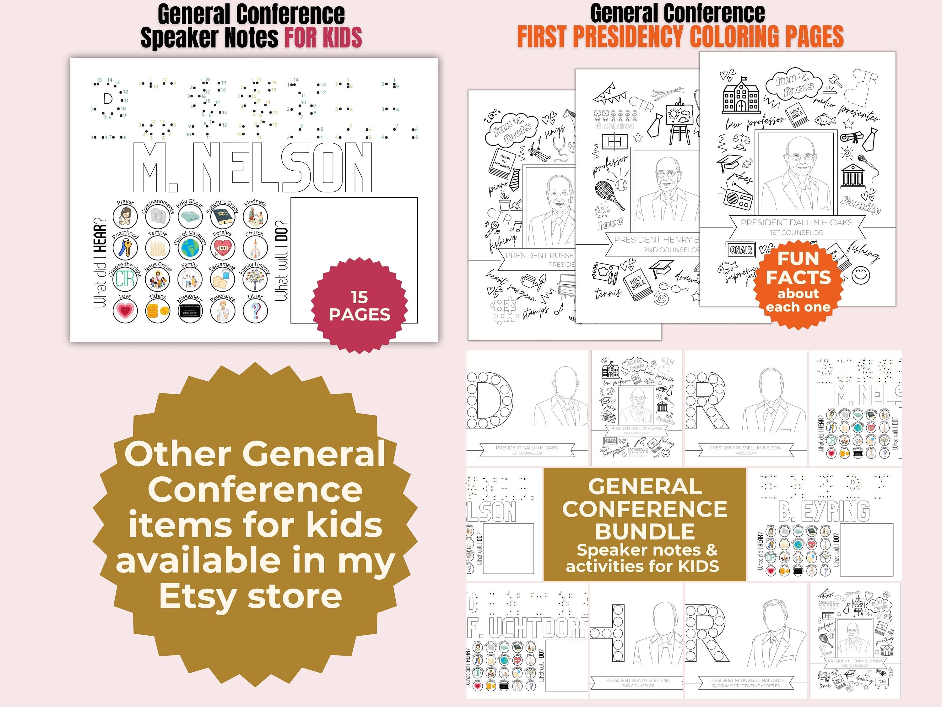 General Conference Dot Marker Coloring Page LDS First - Etsy