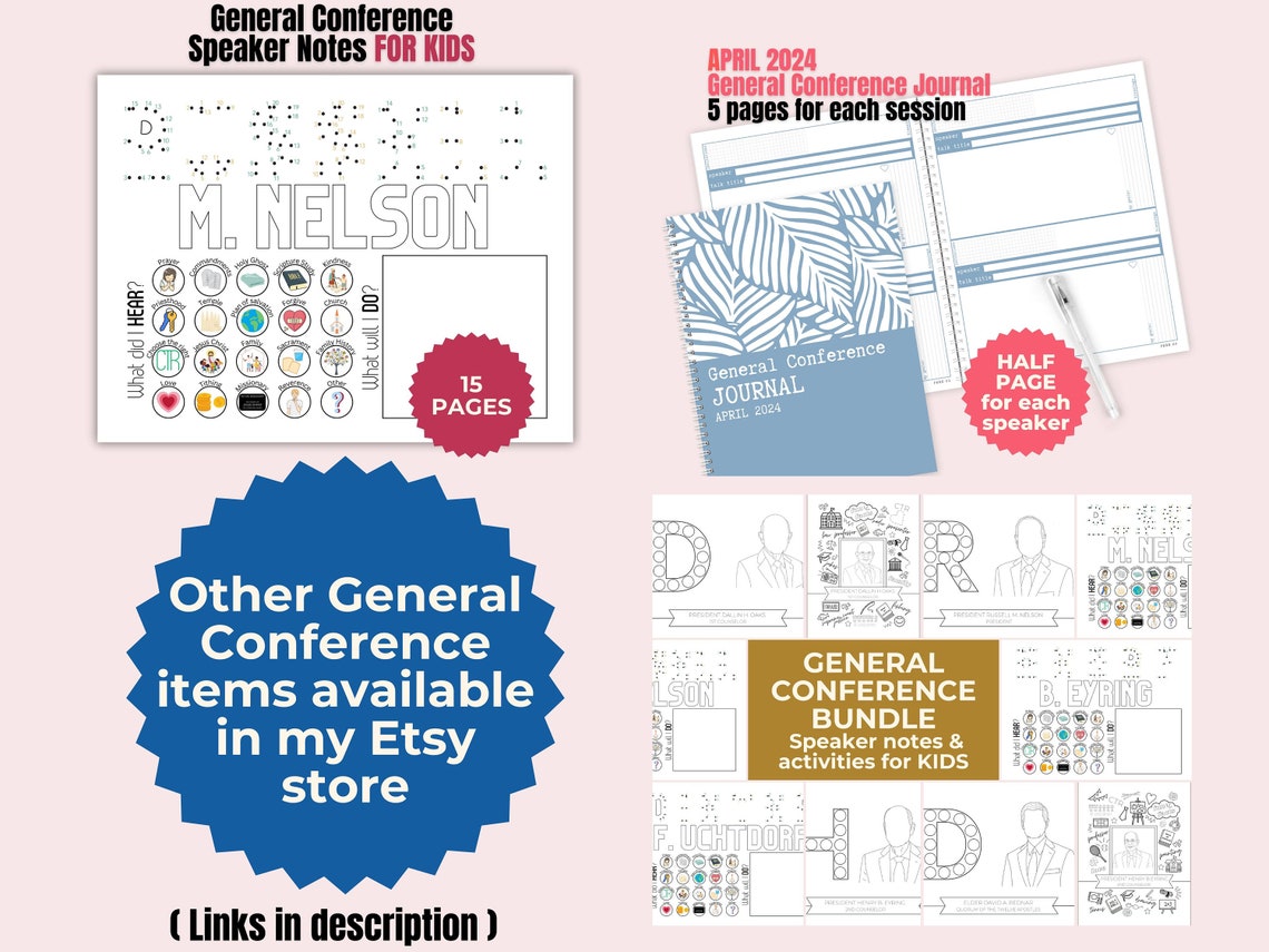 General Conference Notes Page | LDS Conference Notes | Digital Download ...