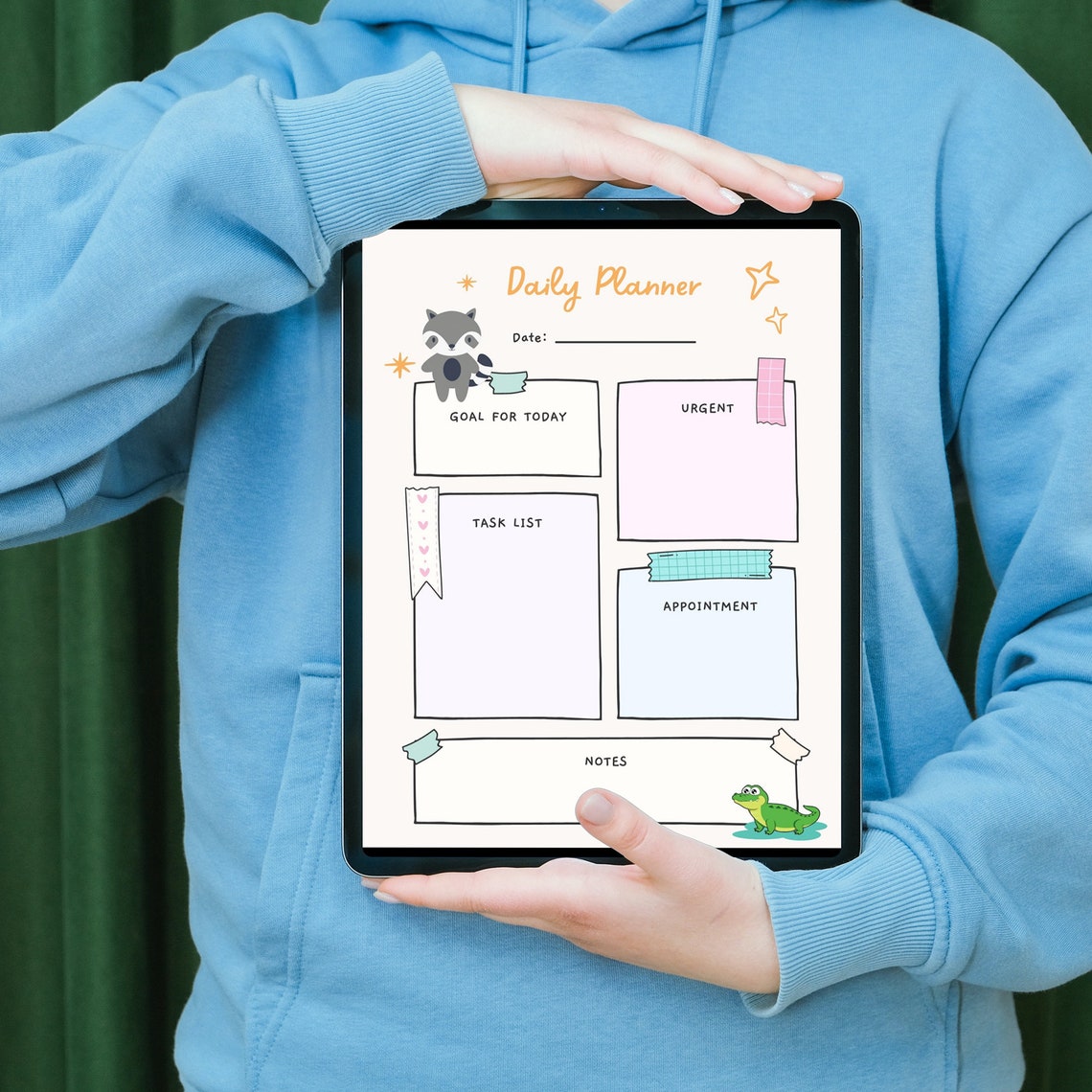 Cute Daily Planner Printable, Animal Colorful Planner, Printable ...