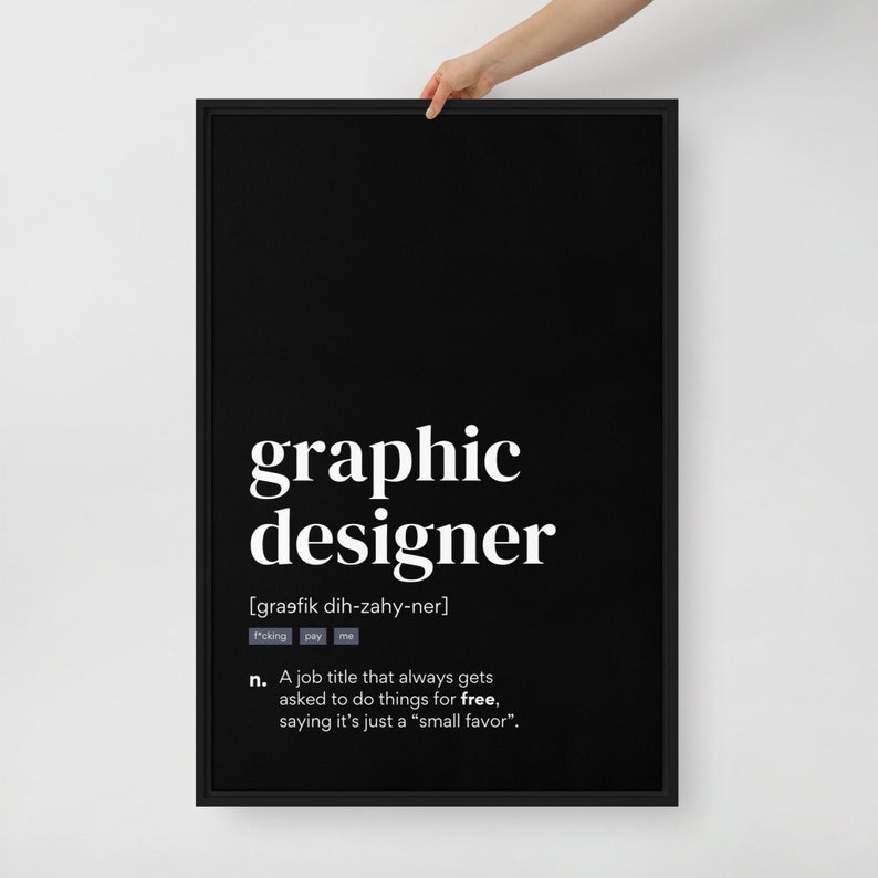 Graphic Designer Definition Print Wall Art Graphic Designer - Etsy