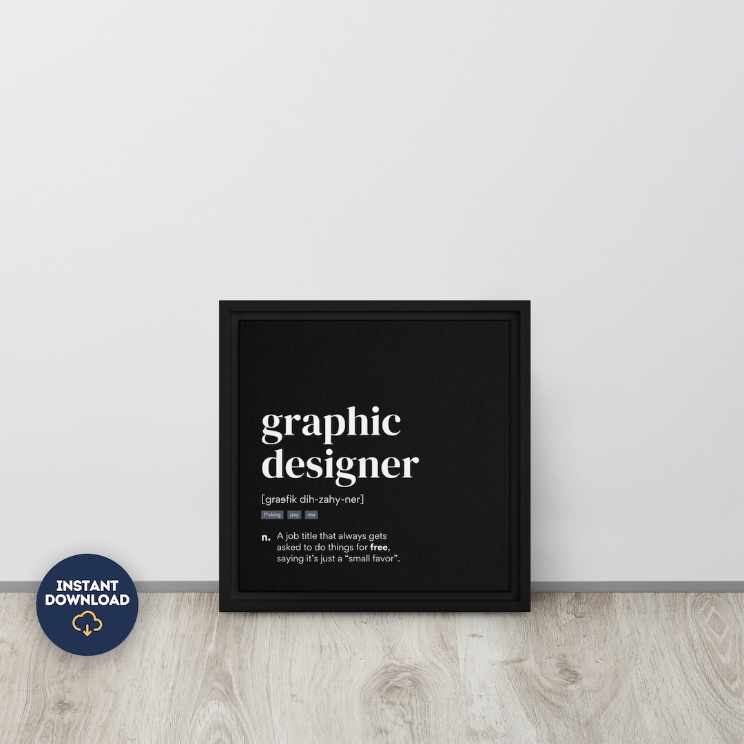 Graphic Designer Definition Print: Office Wall Art (digital Download ...