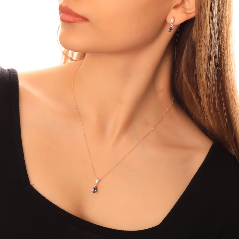 Personalized Birthstone Jewelry Set Birthstone Stud Earrings - Etsy