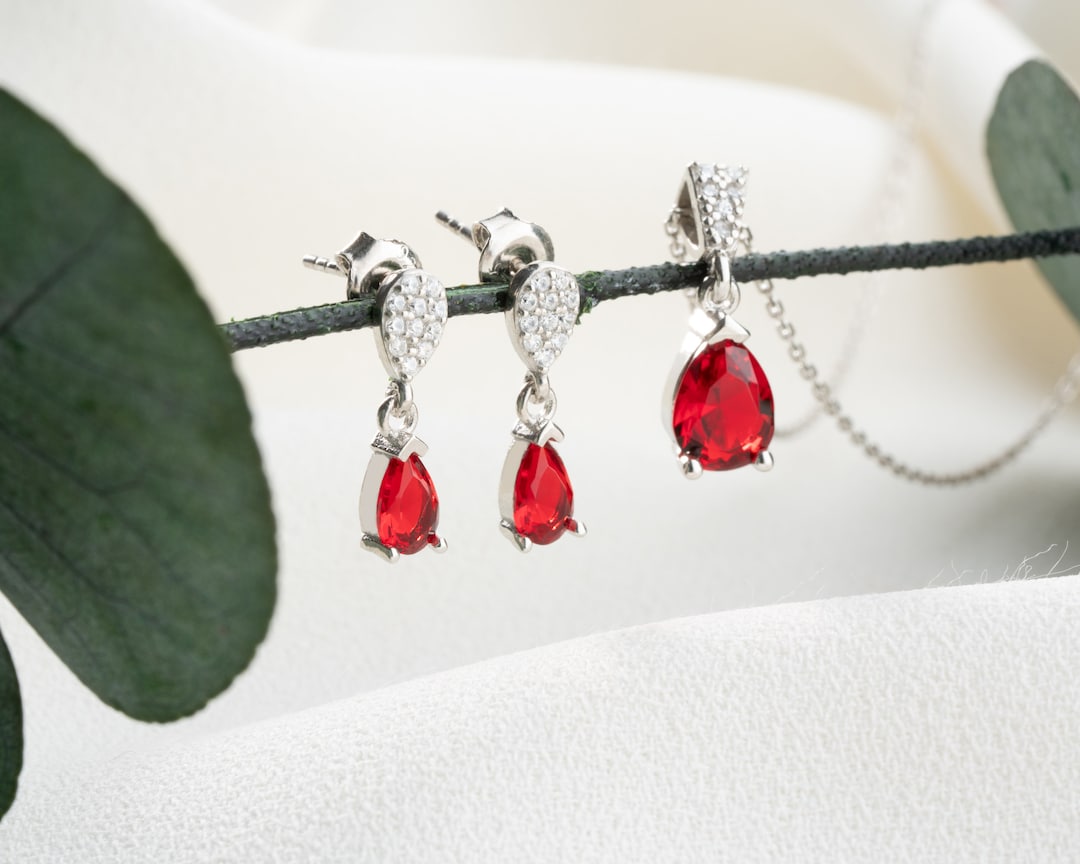 Custom Birthstone Jewelry Set, Birthstone Stud Earrings, Birthstone ...