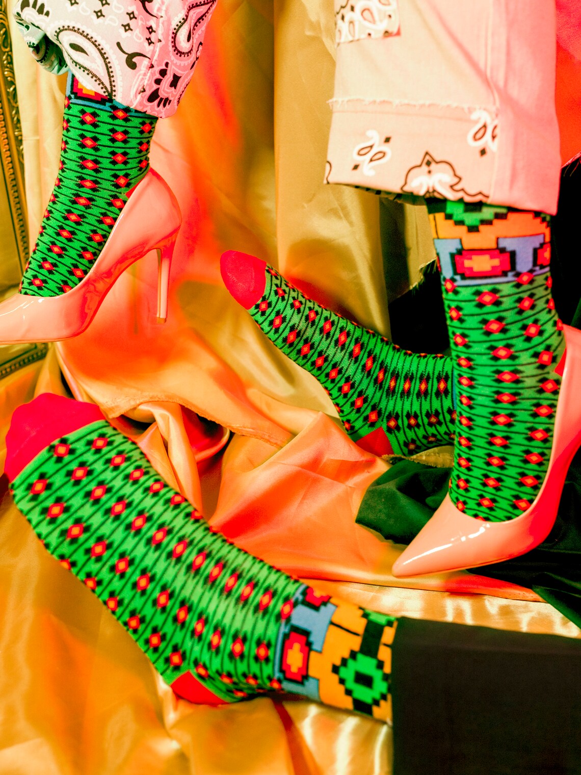 TENGA African Print Socks Kwanzaa Socks Bright Color Afro - Etsy UK