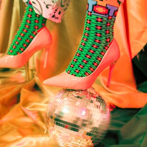 TENGA | African Print Socks, Kwanzaa Socks, Bright Color Afro Art Print ...