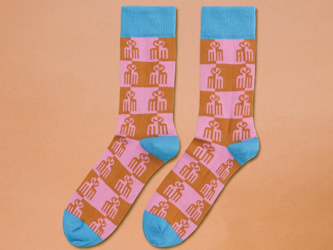JAHARI | African Americ Socks, Multicolor Crew Socks, Duafe Adinkra ...