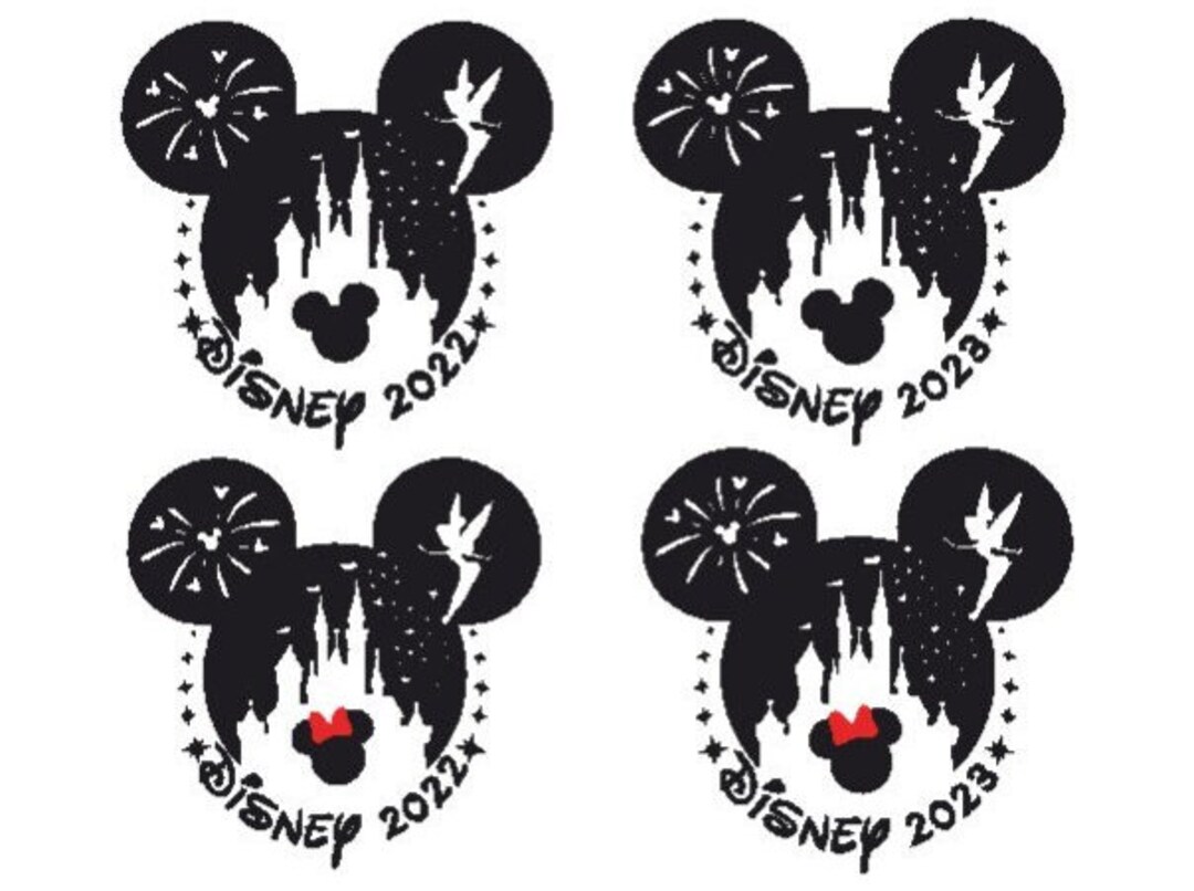 Mickey Ears Tinker Bell Castle, Mickey, 2022 Silhouettes Digital ...
