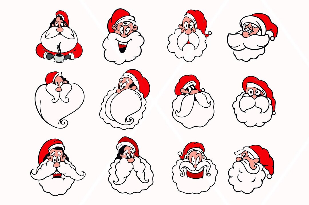 Santa SVG Santa Face SVG Christmas SVG Santa Cut File - Etsy