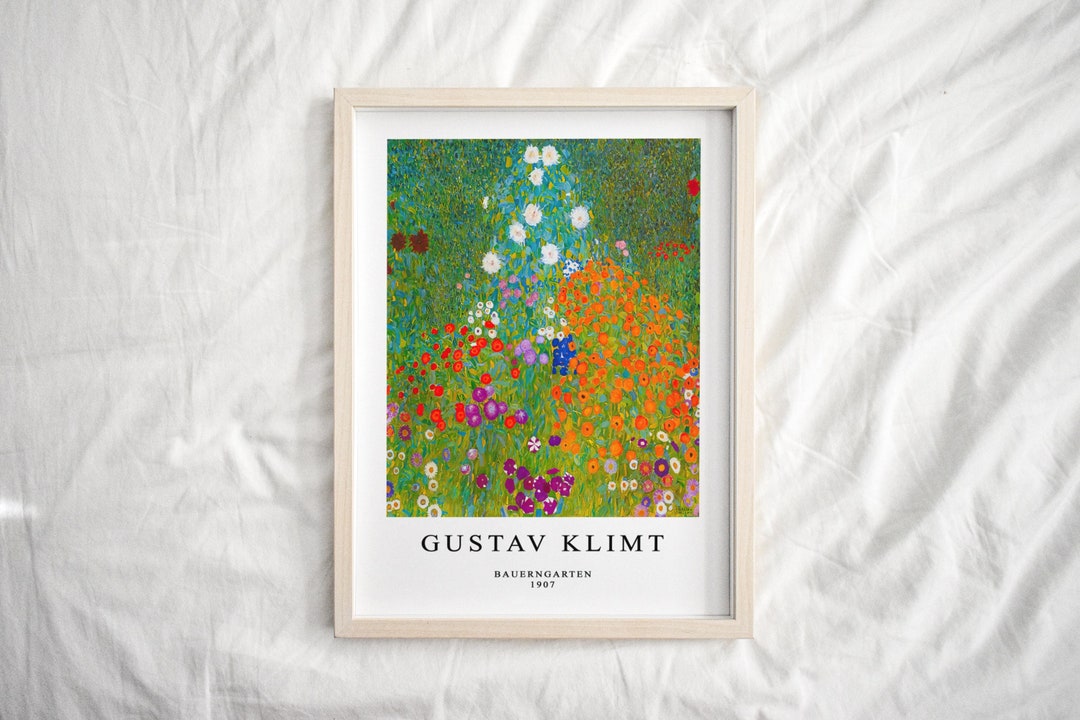 Gustav Klimt Poster, Klimt Garden, Klimt Flowers, Floral Wall Decor ...