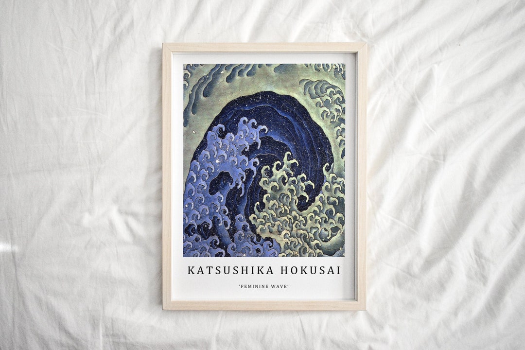 Katsushika Hokusai Feminine Wave Katsushika Hokusai Abstract Vintage ...