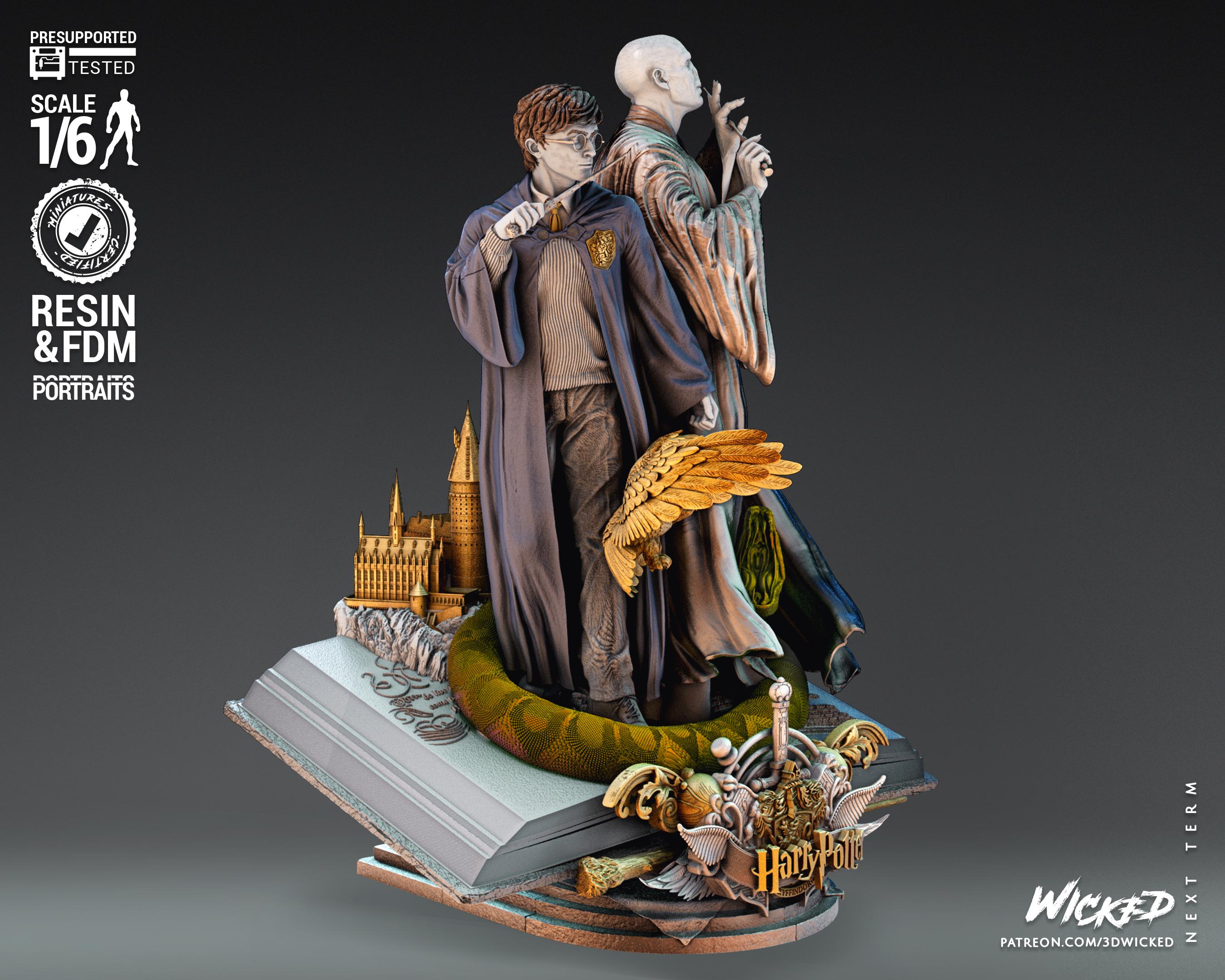 Ultimate Harry Potter & Voldemort Duel Statue - 1/6-1/12 Scale - 3d Fan ...