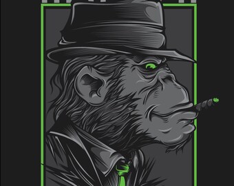 Ape MAFIA Design - T-shirt, Poster, Sticker, Wall Decor -INSTANT ...