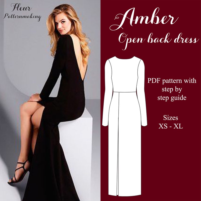 Open Back Dress - Etsy