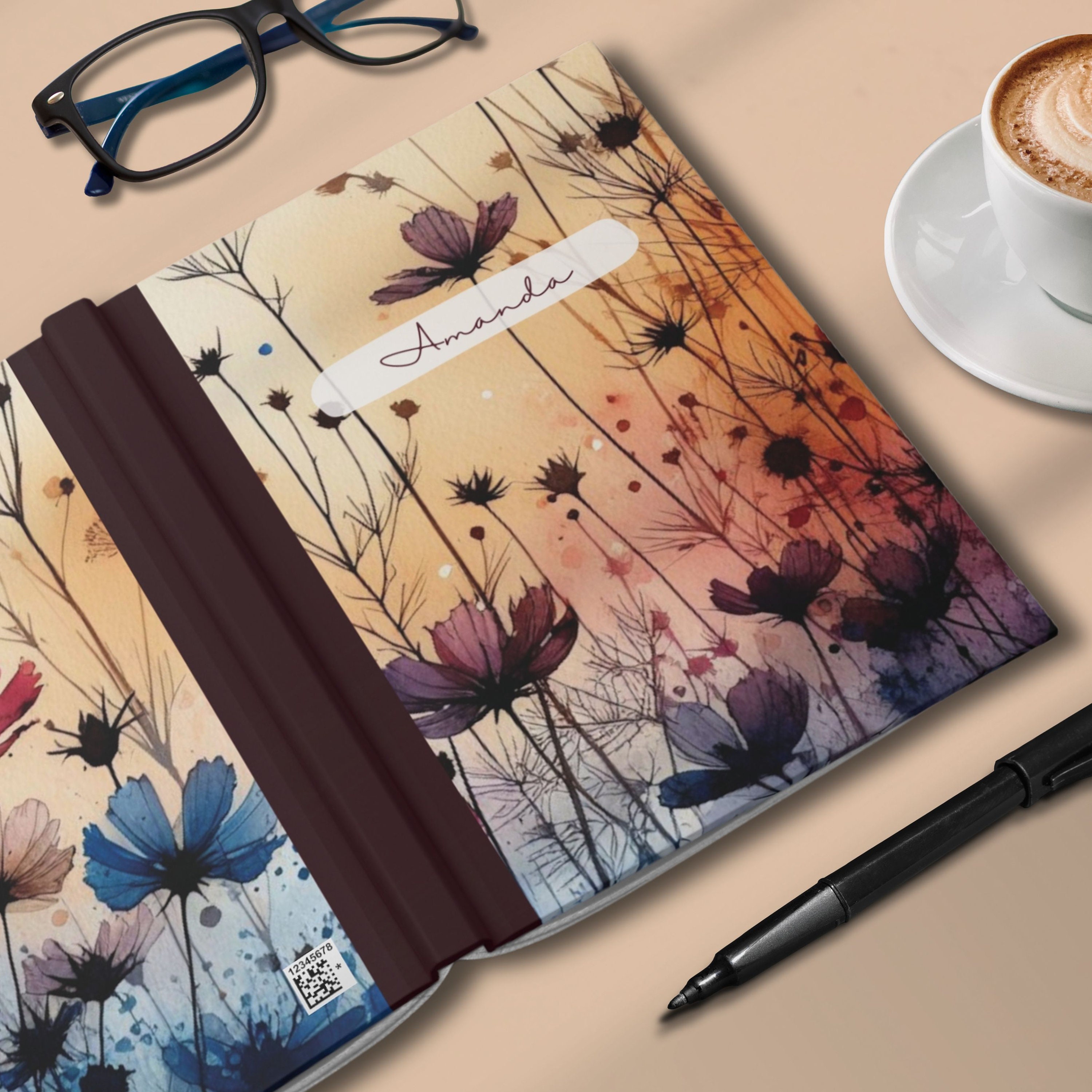 Aesthetic Notebook With Cottagecore Floral Wildflower Pattern for ...