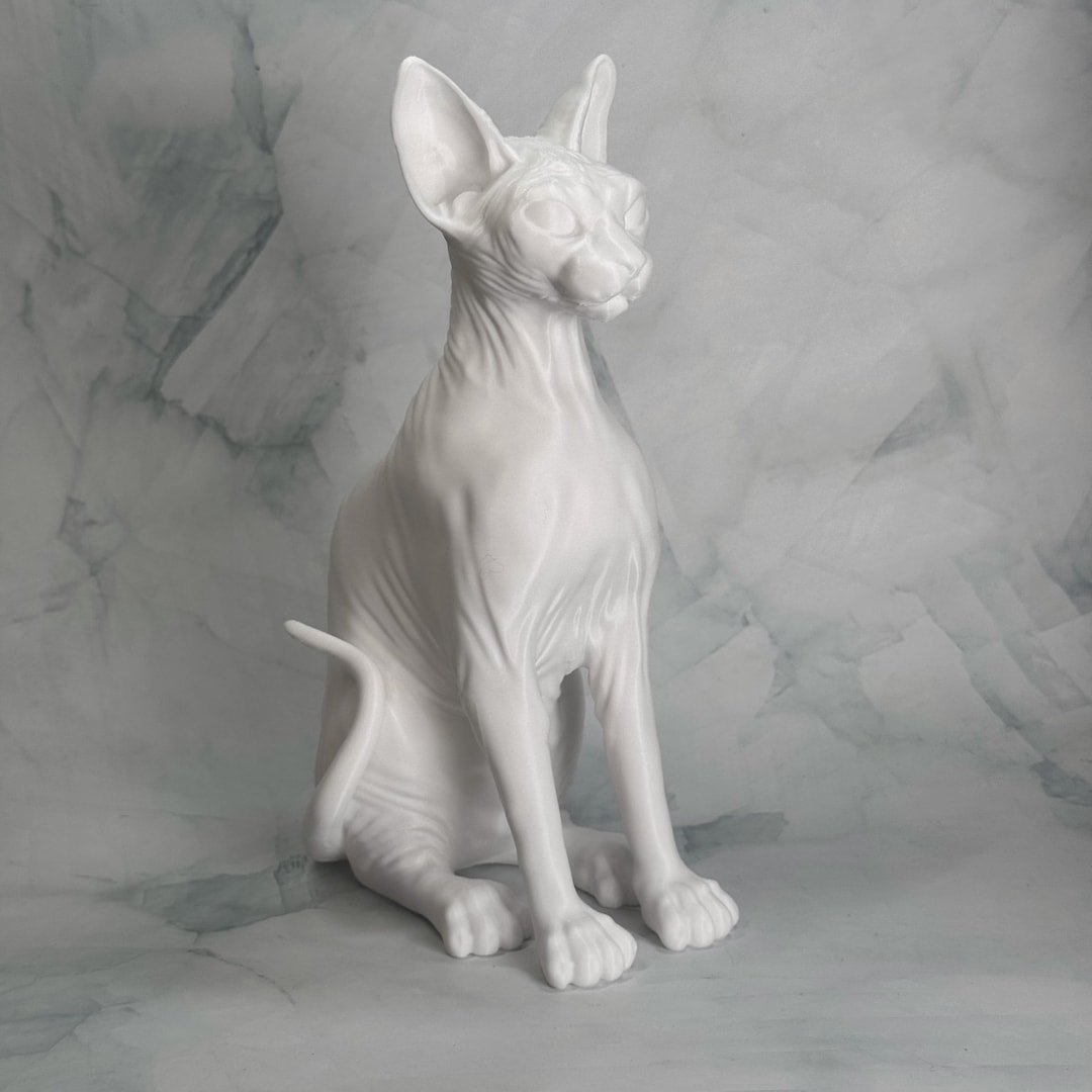 3D Printed Sphynx Cat Sculpture: Modern Egyptian Decor - Etsy