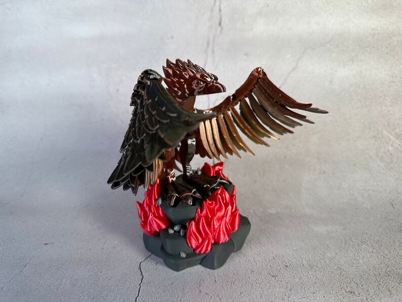 Fire Phoenix Dragon Flexible Figurine Articulated Sculpture - Etsy