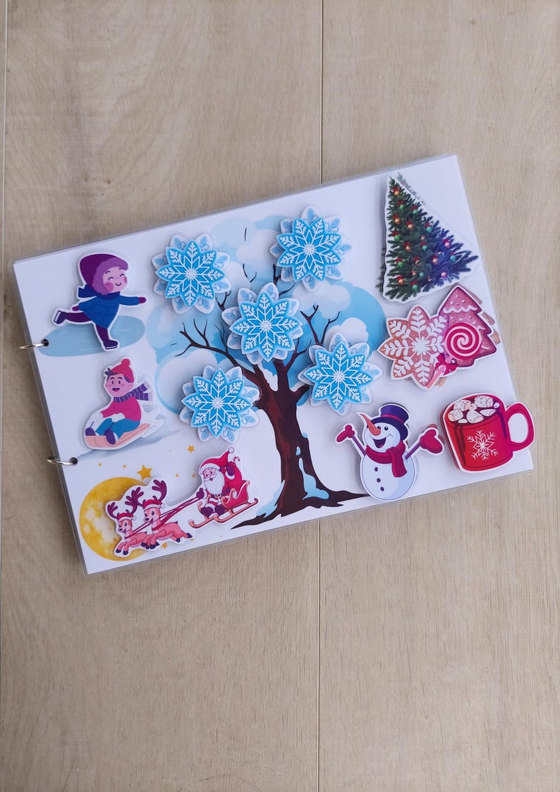 Four Seasons Busy Book Printable, Toddler Learning Folder, Educational ...