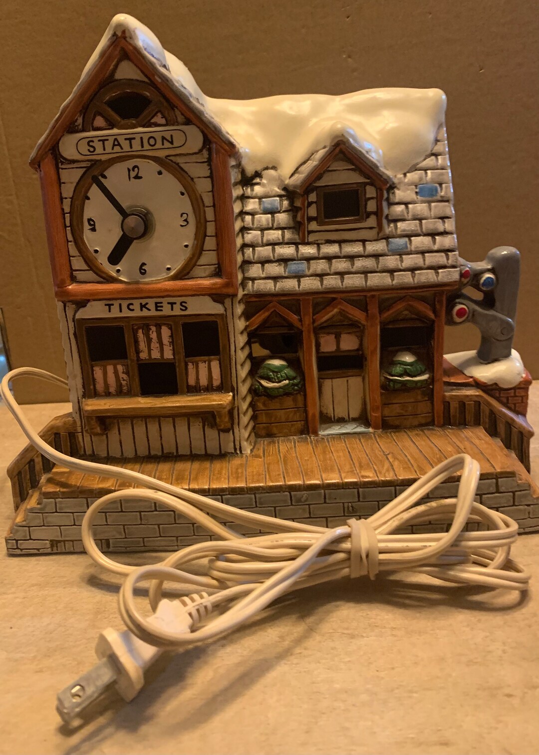 Lefton Train Station With Working Battery Clock - Etsy