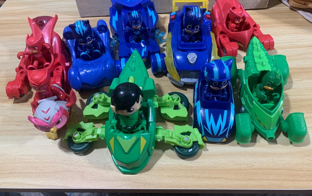 PJ Masks Set of 9 Figurines - Etsy