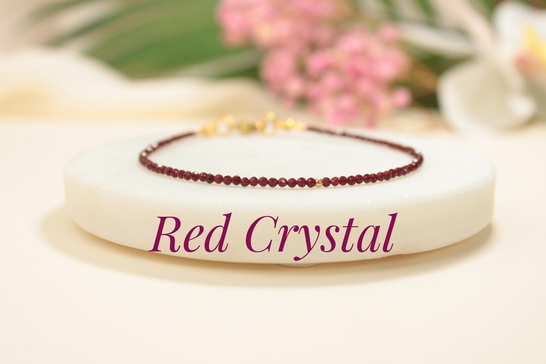 Red String of Fate Bracelet, Red Thread Crystal Bracelet, Tiny Red ...