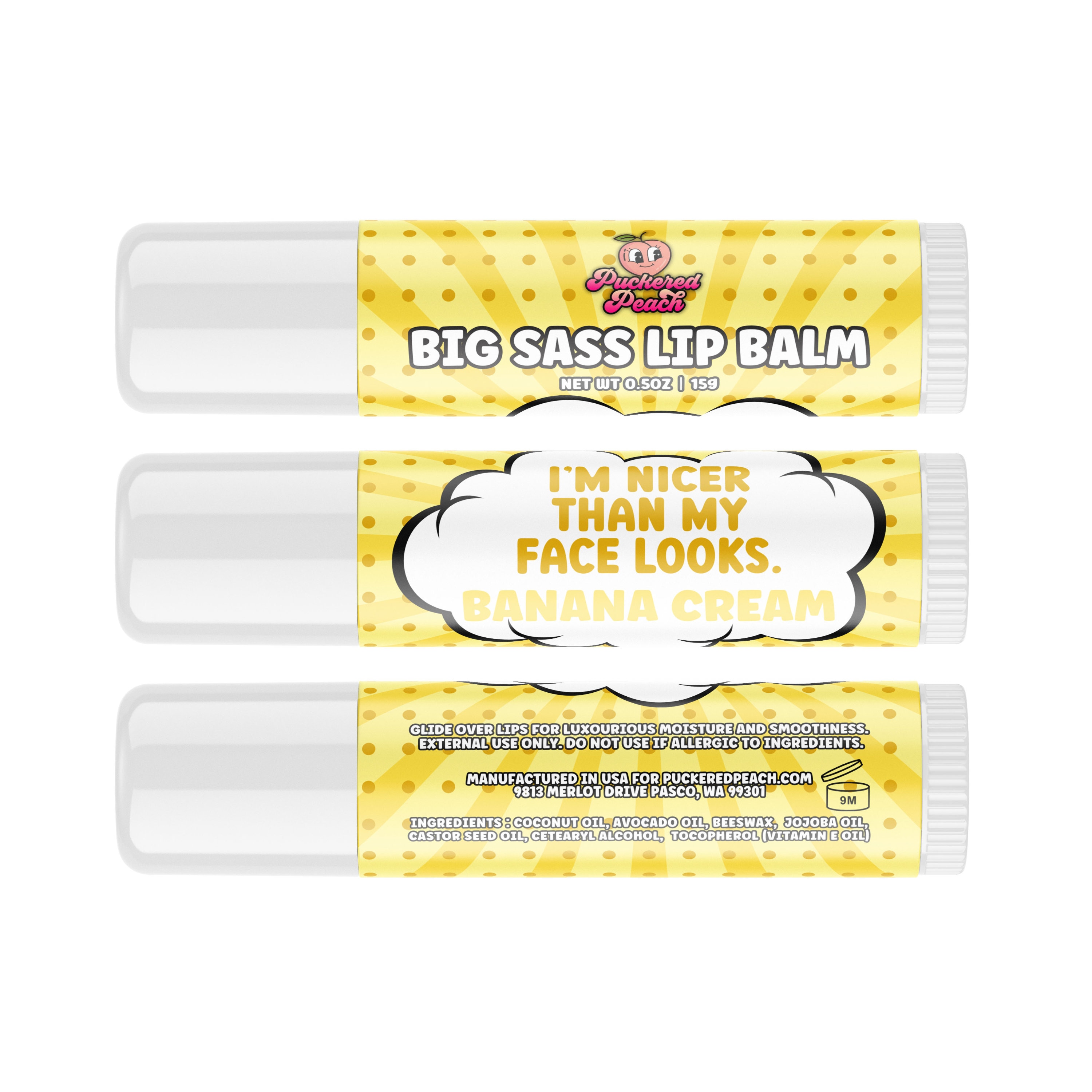 Banana Cream Jumbo Lip Balm Novelty Lip Balm Sarcastic Gift ...