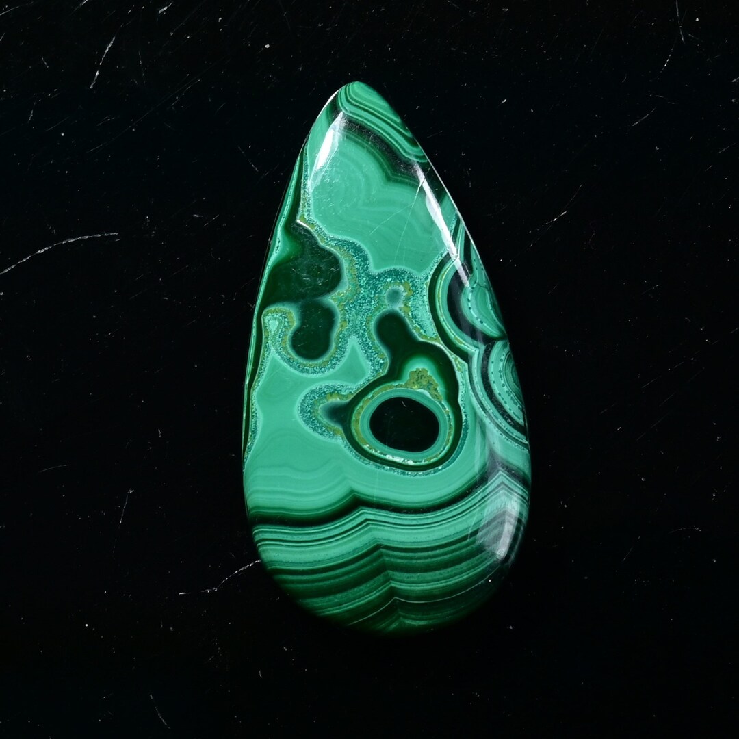 Natural Green Malachite Gemstone Malachite Cabochon, Smooth Green ...