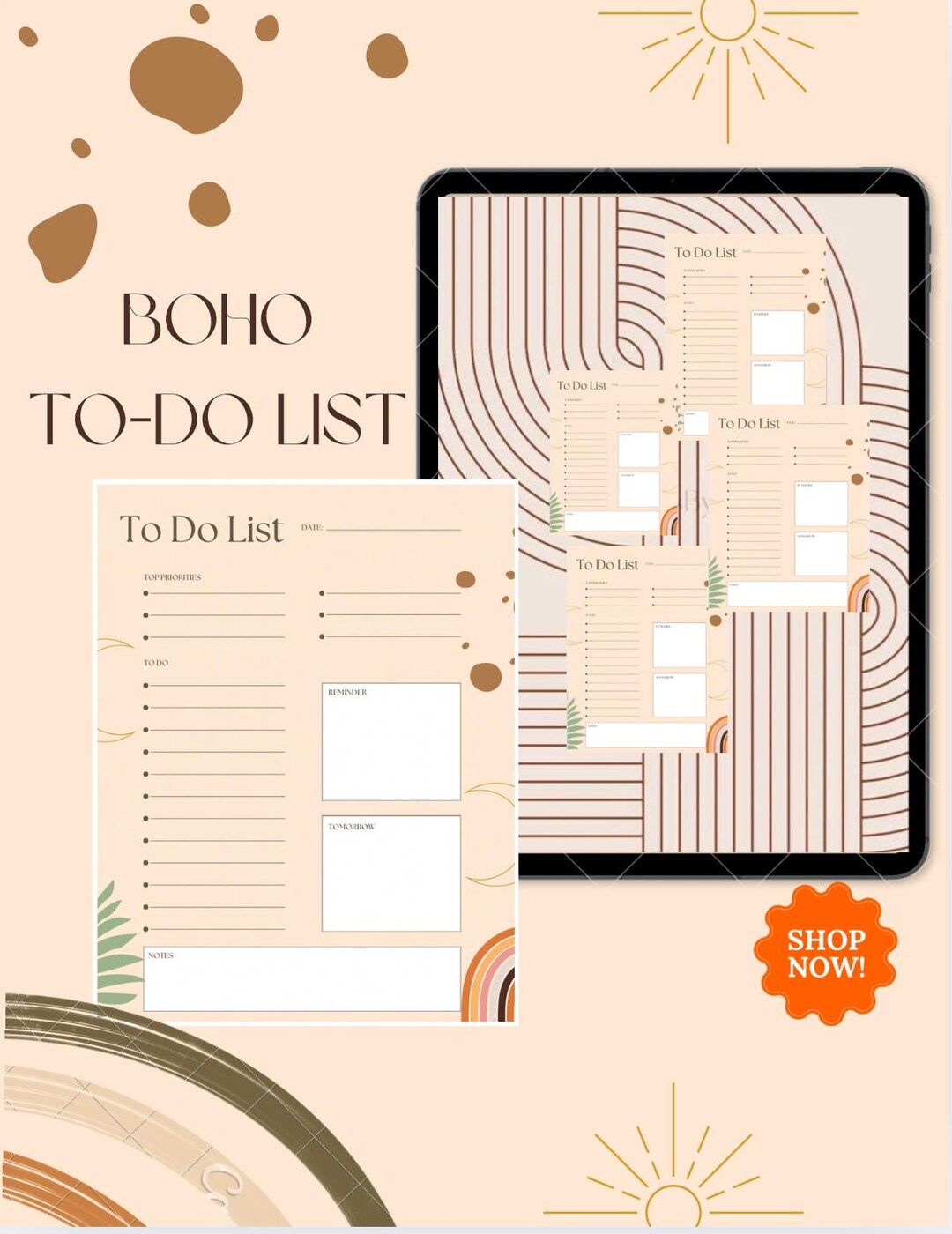 2025 Boho Digital & Printable To-do List – Practical Planner for the ...