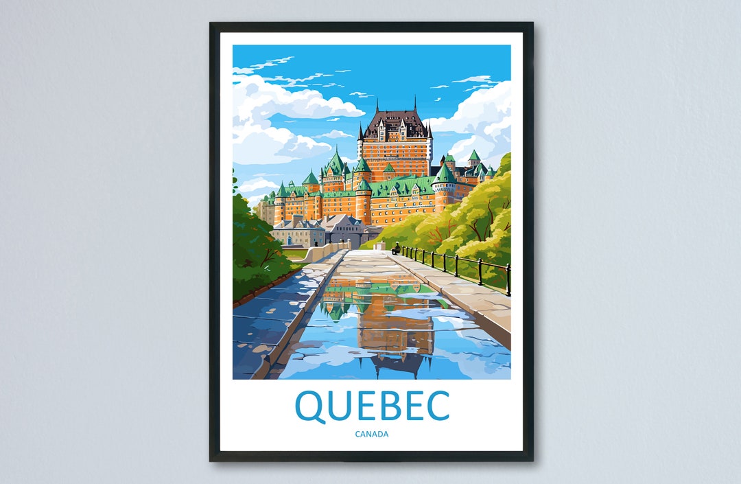 Quebec City Travel Print Wall Art Quebec City Wall Hanging Home Décor ...