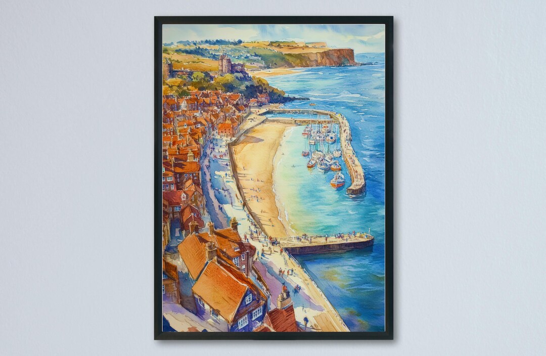 Whitby Watercolor Poster Wall Art Whitby Wall Hanging Home Décor Whitby ...