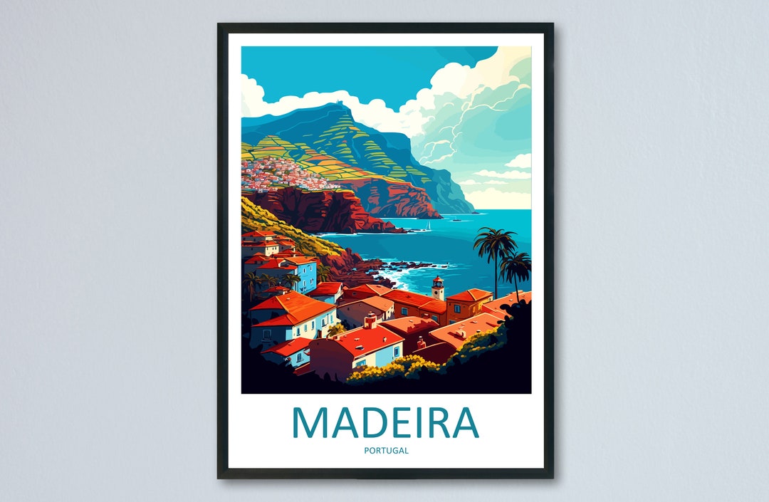 Madeira Travel Print Wall Art Madeira Wall Hanging Home Décor Madeira ...