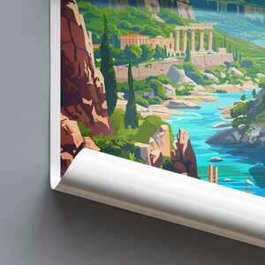 Corinth Travel Print Wall Art Corinth Greece Wall Hanging Home ...