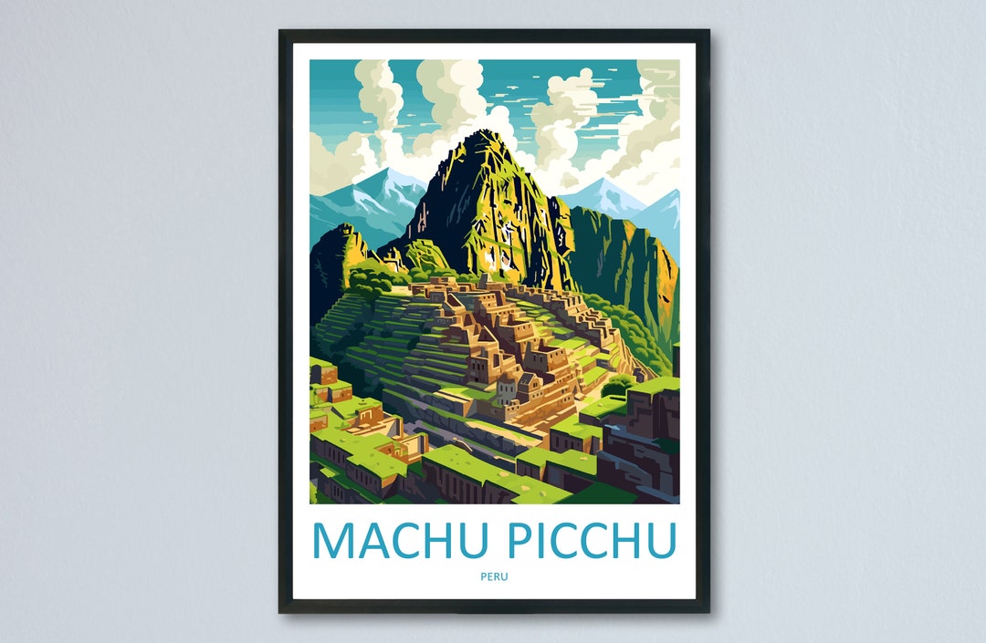 Machu Picchu Travel Print Wall Art Machu Picchu Wall Hanging Home Décor ...